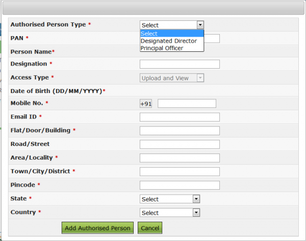 Procedure to file Form 61, Form 61B & Form 15CC