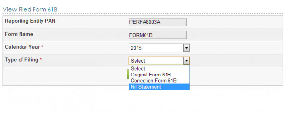 Procedure to file Form 61, Form 61B & Form 15CC