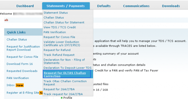 How to make changes in the TDS challan details paid online or offline?